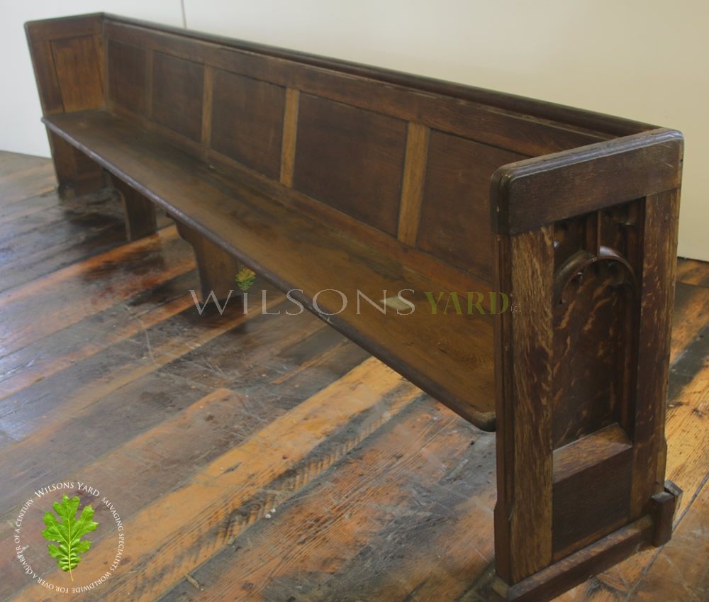 Large Oak church pew
