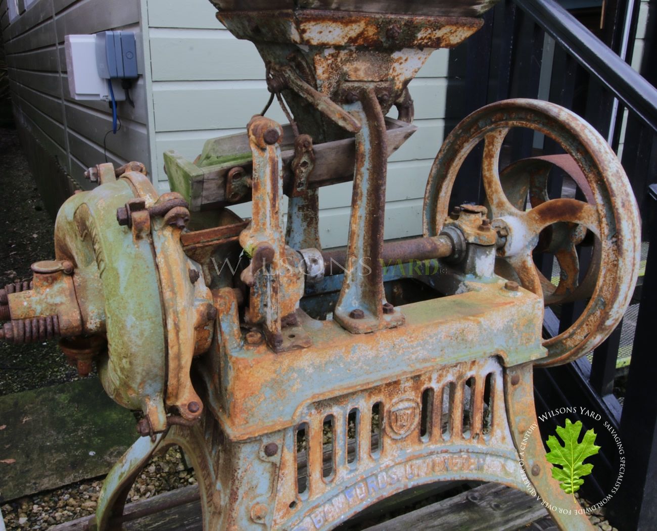 Vintage cast iron Barley crushing machine