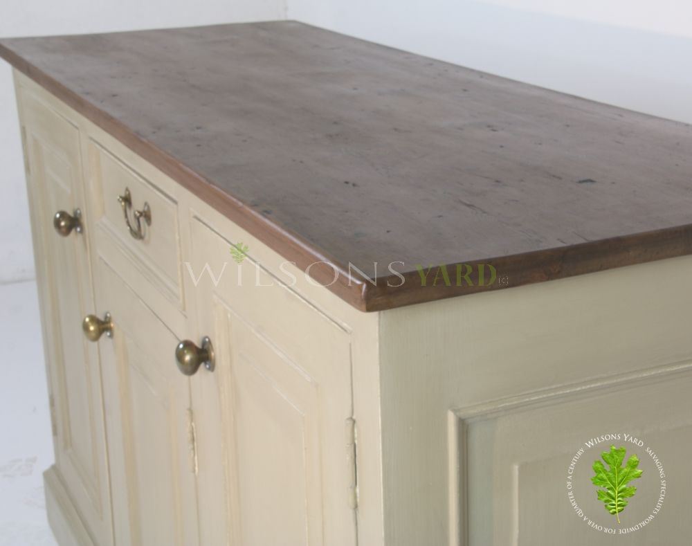 Painted wooden topped side server