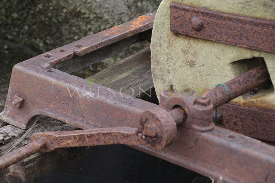 Original antique mill wheel