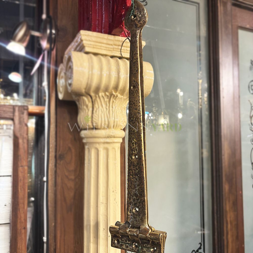 Large brass door hinges