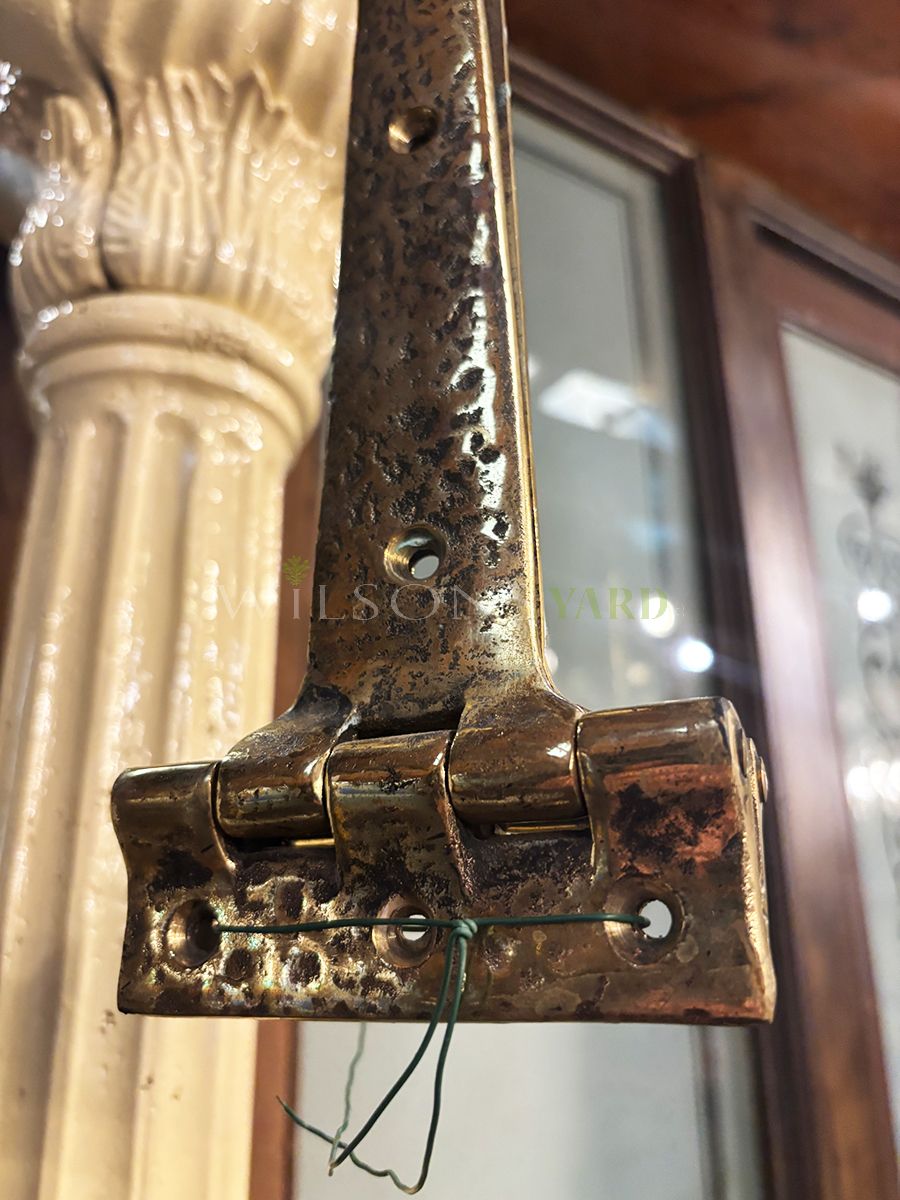 Large brass door hinges