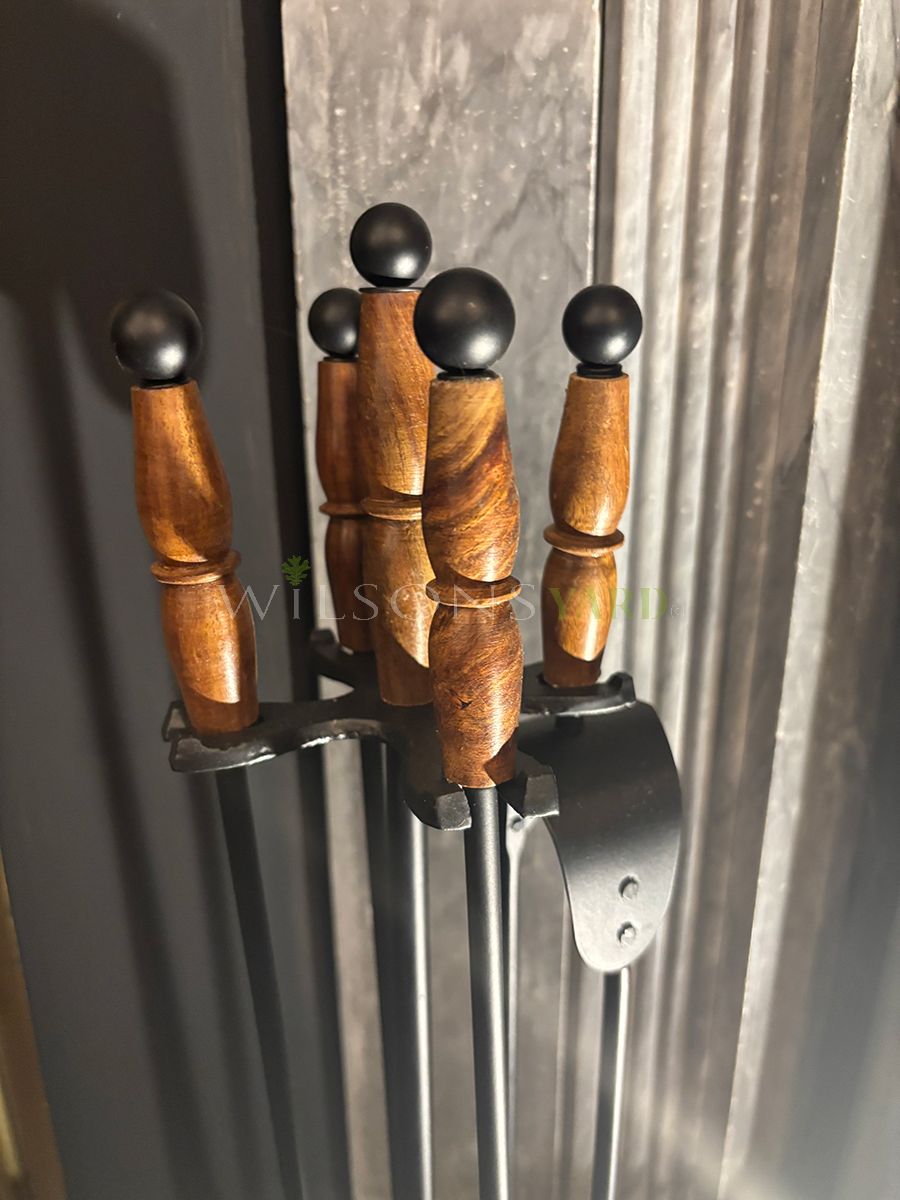 Black metal Fireside irons