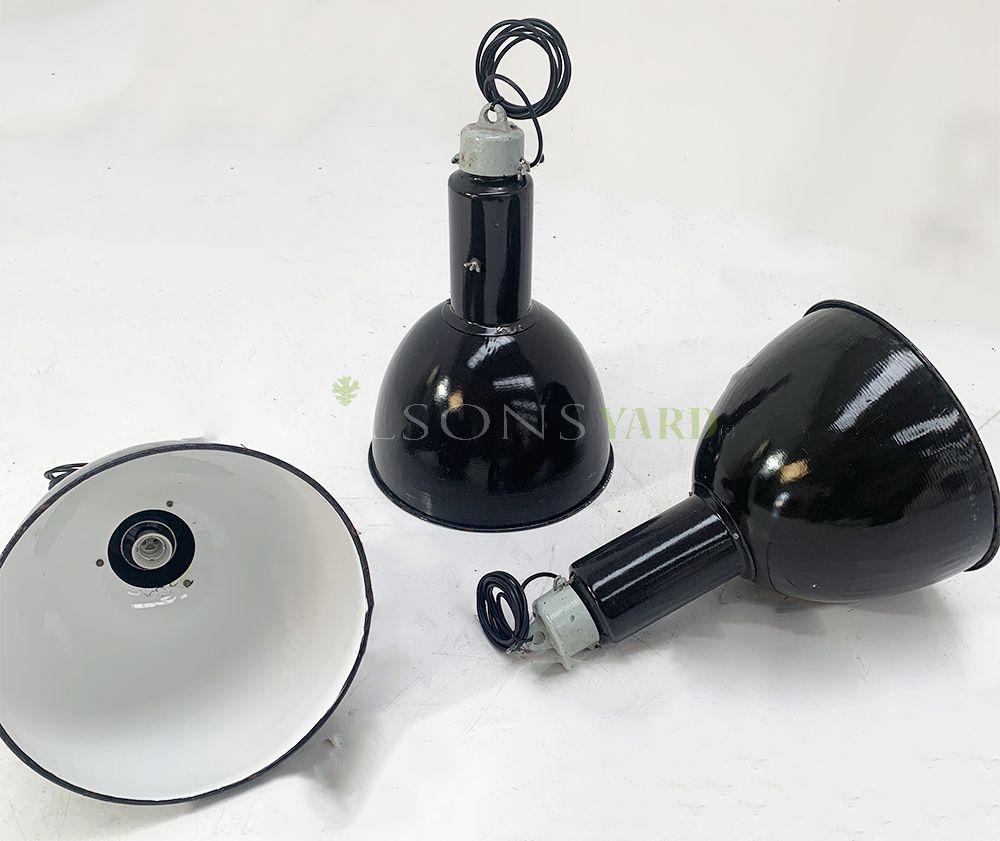 Vintage industrial (Bauhaus style) German lights.