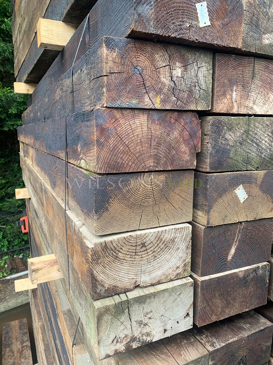Reclaimed railway sleepers