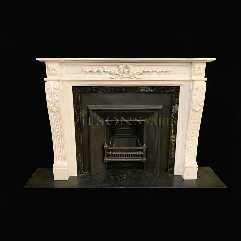 Handmade Empire style fire surround Italian marble