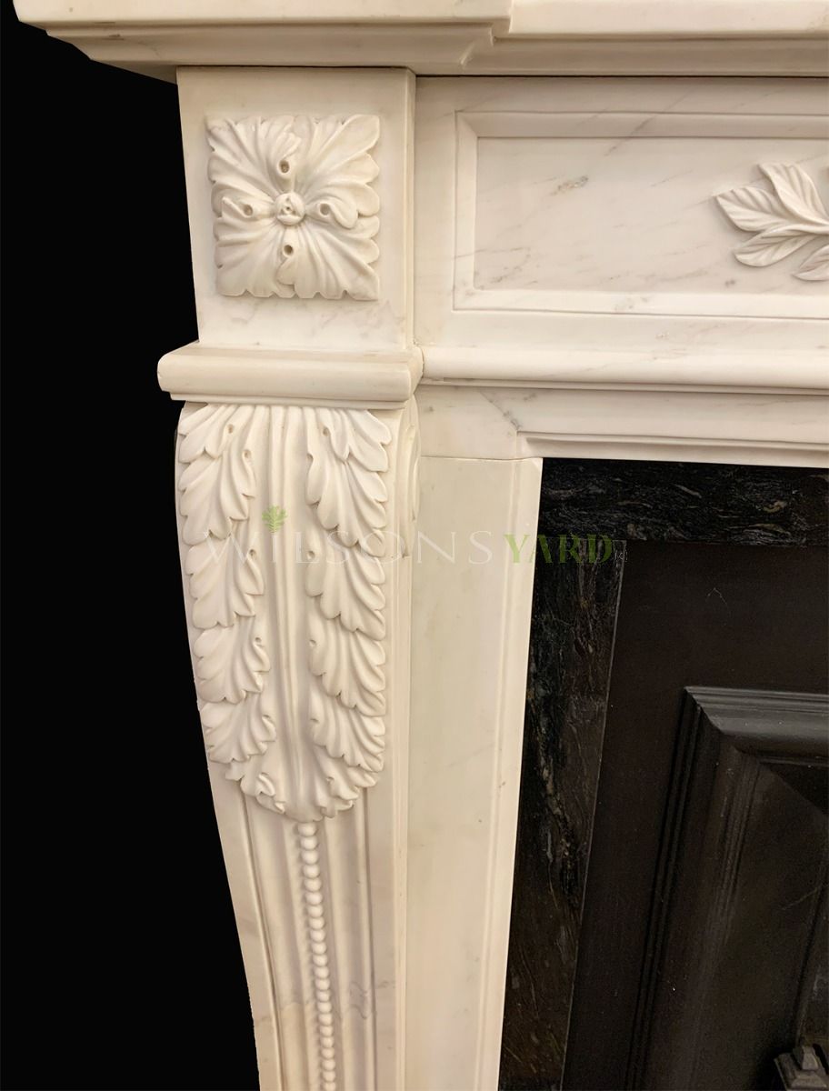 Handmade Empire style fire surround Italian marble