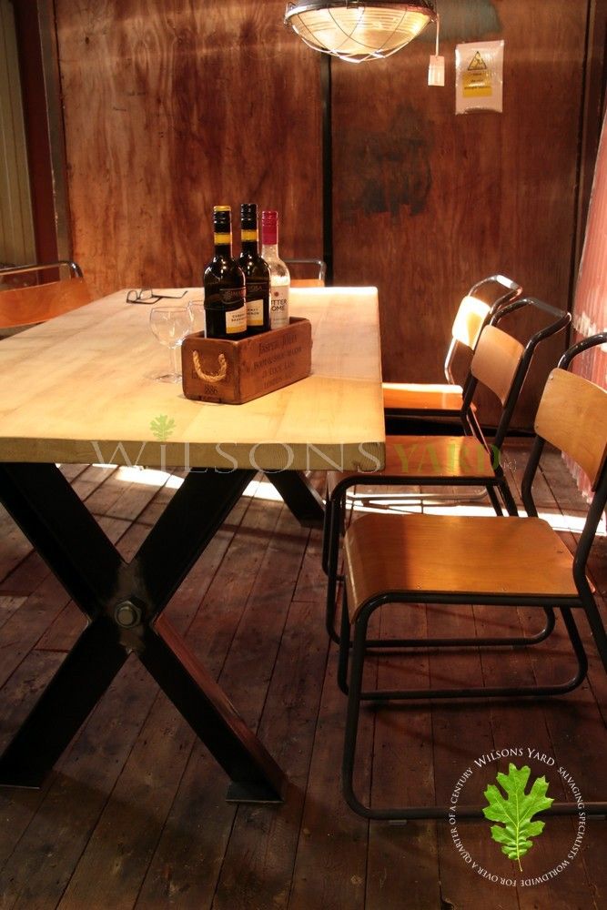 Industrial Table with Axe Legs