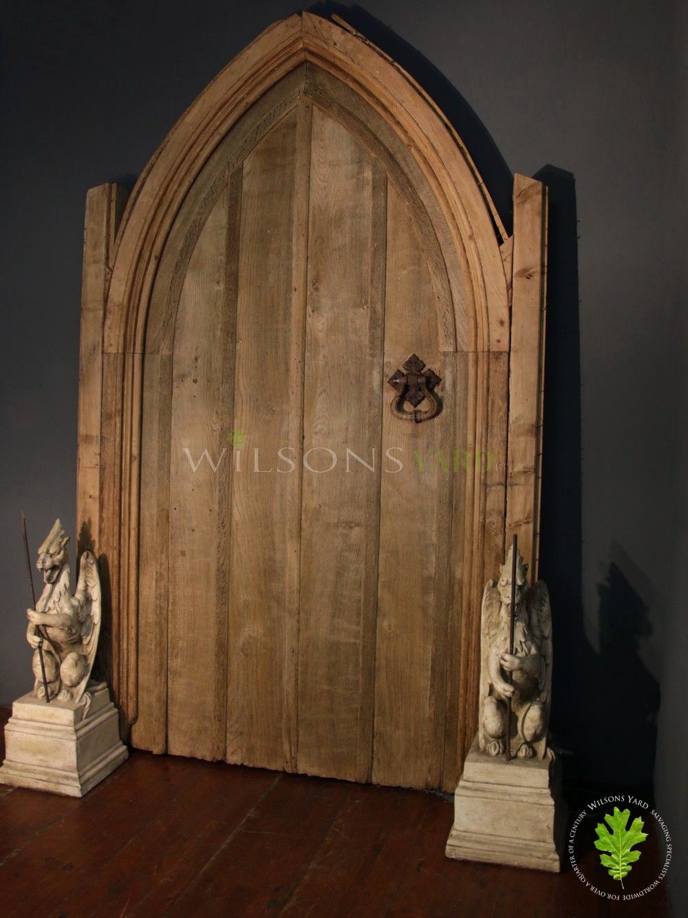 Fantastic 19th Century Gothic Door in Frame Complete with Original ...