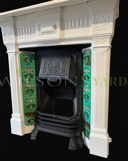 Original Victorian cast iron fireplace