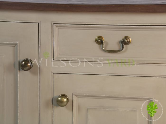 Painted wooden topped side server