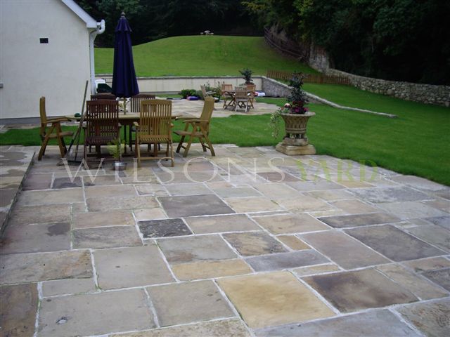 Reclaimed Six Sided Yorkstone Cathedral Flags