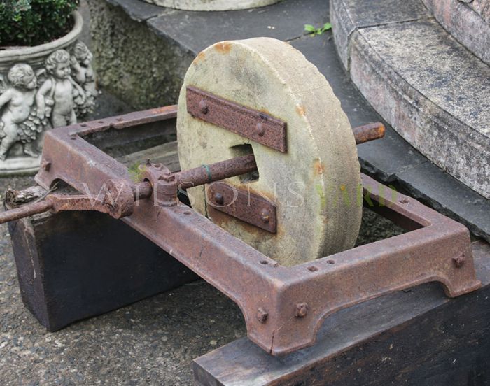 Original antique mill wheel