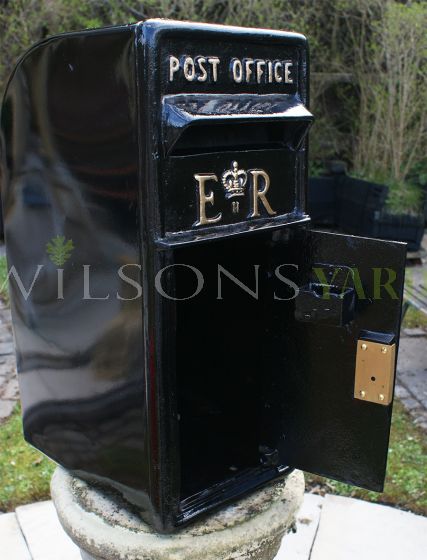 Black GR Royal Mail Post Box
