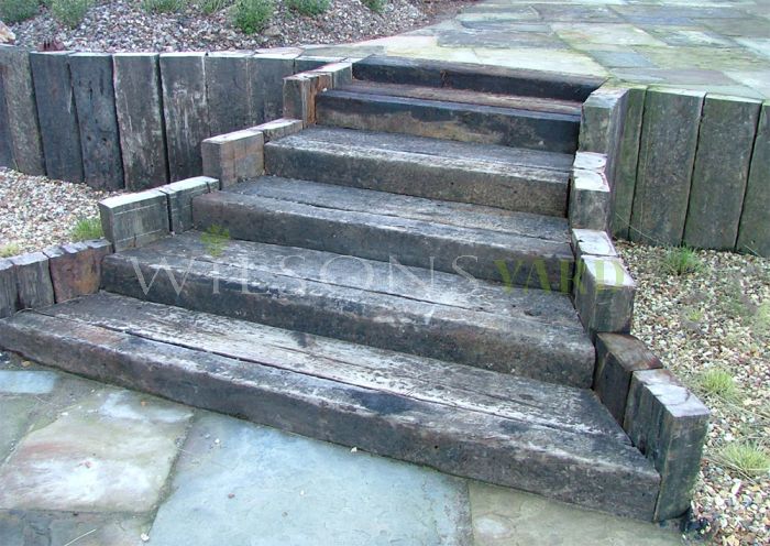 Reclaimed railway sleepers