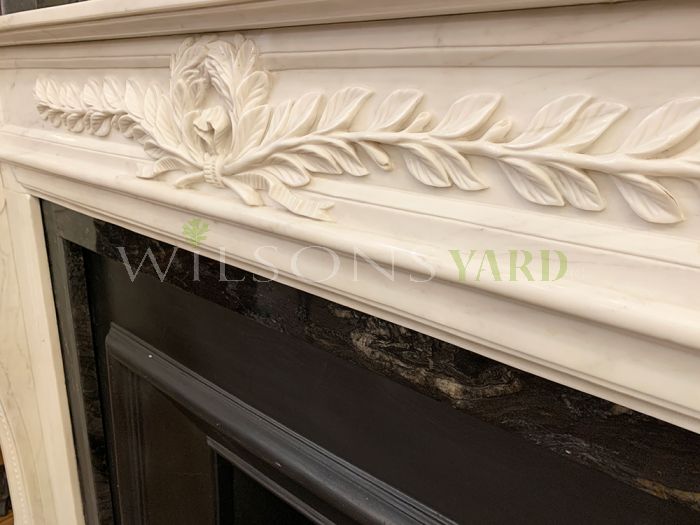 Handmade Empire style fire surround Italian marble