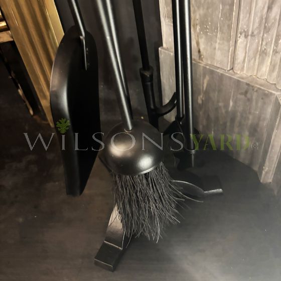 Black metal Fireside irons