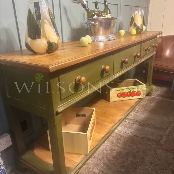 Handmade Oak bespoke 3 drawer side server